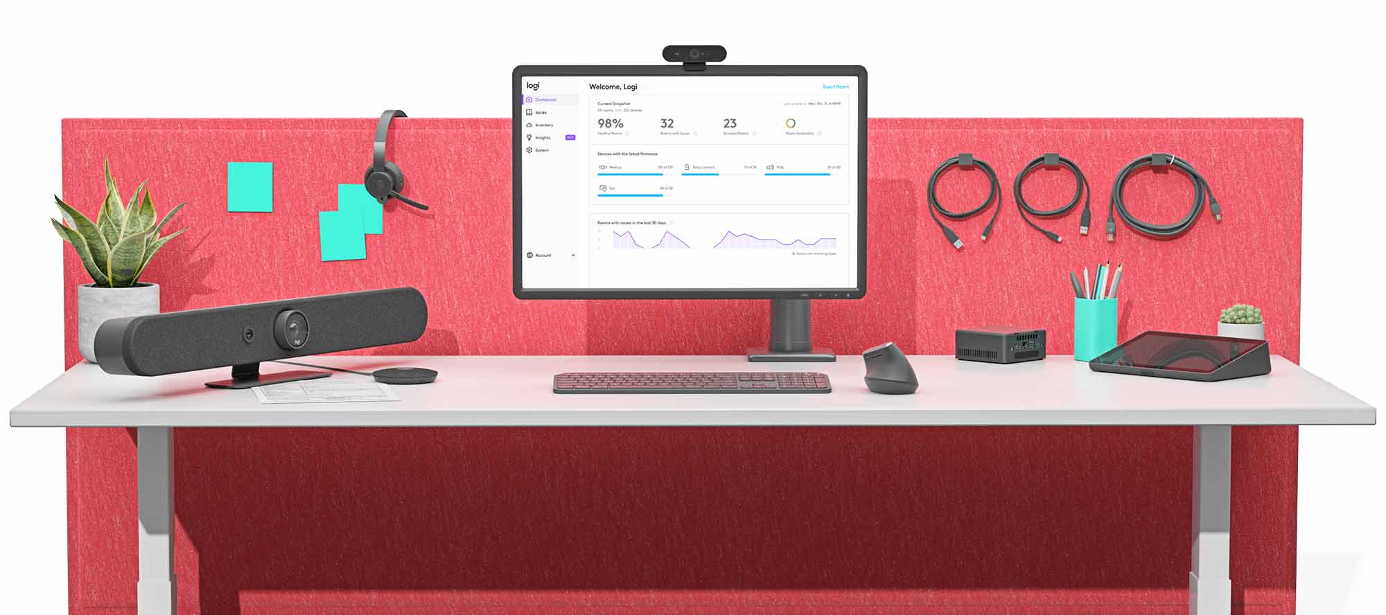 Logitech Rally Bar Mini | All-in-one video bar for small conference rooms